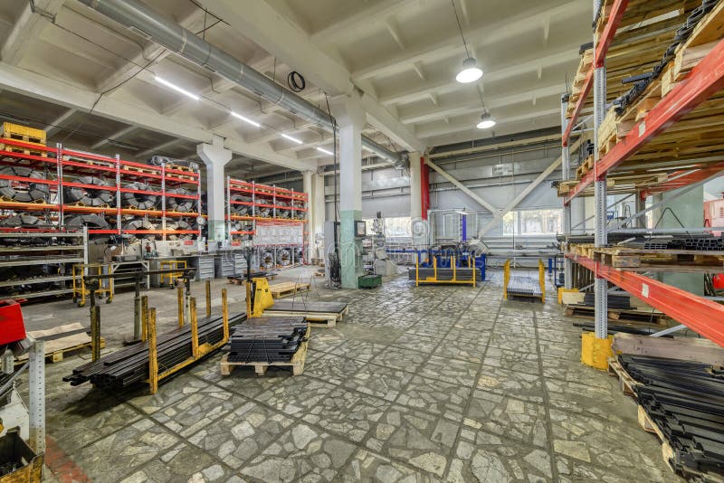 The Interior of the Metalworking Shop. Modern Industrial Enterprise ...