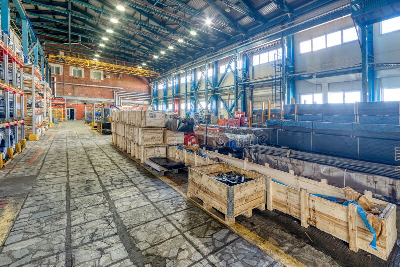 The Interior of the Metalworking Shop. Modern Industrial Enterprise ...