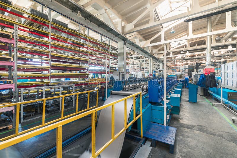 The Interior of the Metalworking Shop. Modern Industrial Enterprise ...
