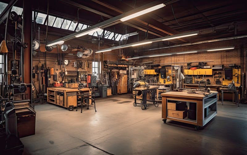 The Interior of the Metalworking Shop. the Interior of the Metalworking ...