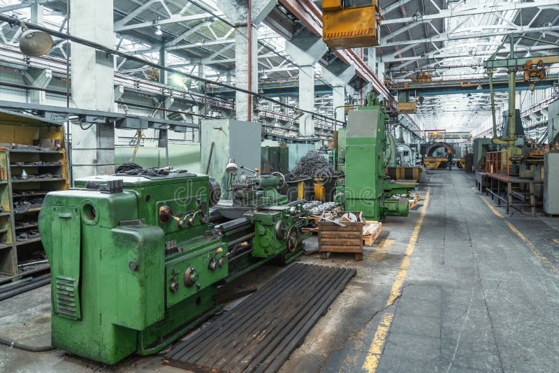 Interior of Metalworking Workshop. Modern Industrial Metal ...