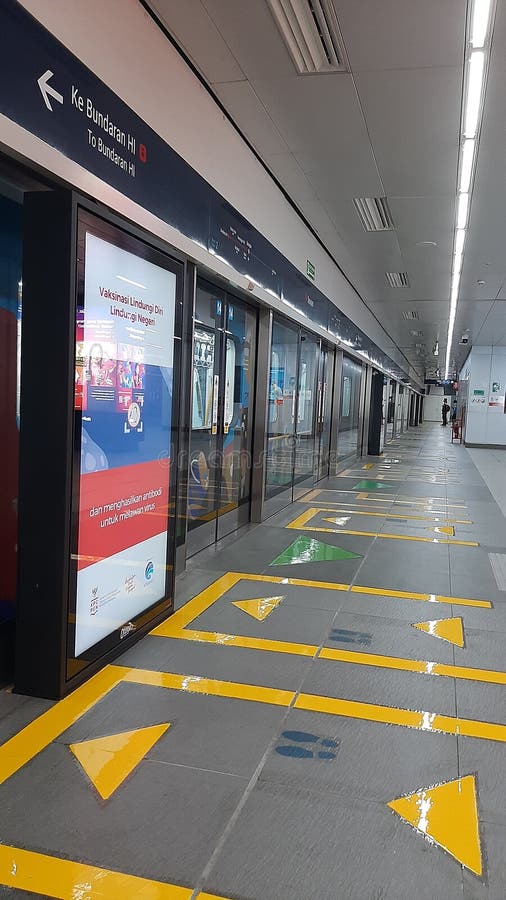 Exterior of Metro Underground Train Station, MRT Jakarta Editorial ...
