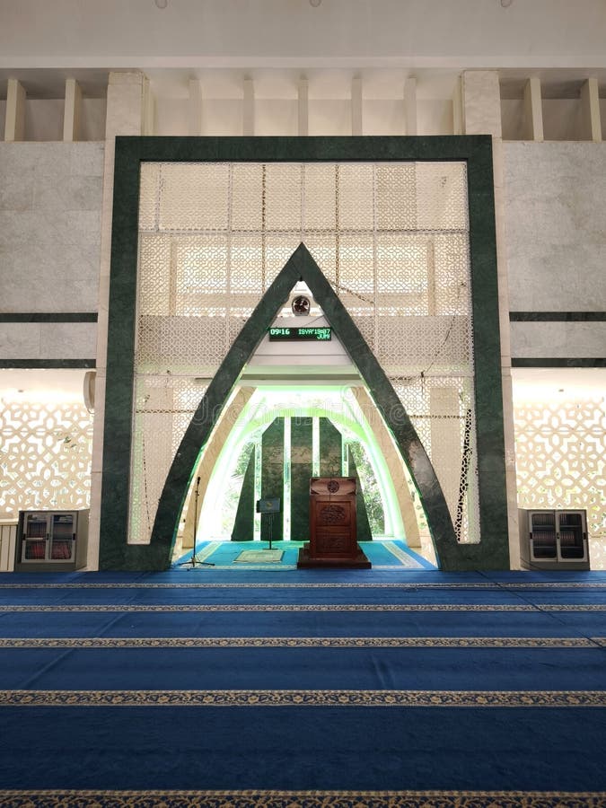 Interior of a Mihrab in Modern Mosque Architecture Stock Photo - Image ...