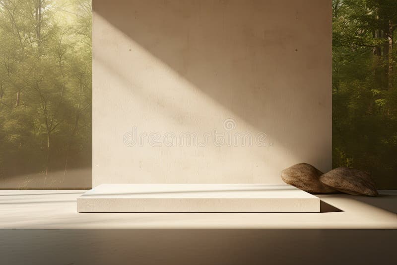Interior Mock Up, Simple Background, Daylight from Windows, Abstract ...