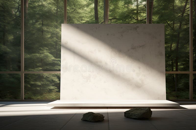 Interior Mock Up, Simple Background, Daylight from Windows, Abstract ...