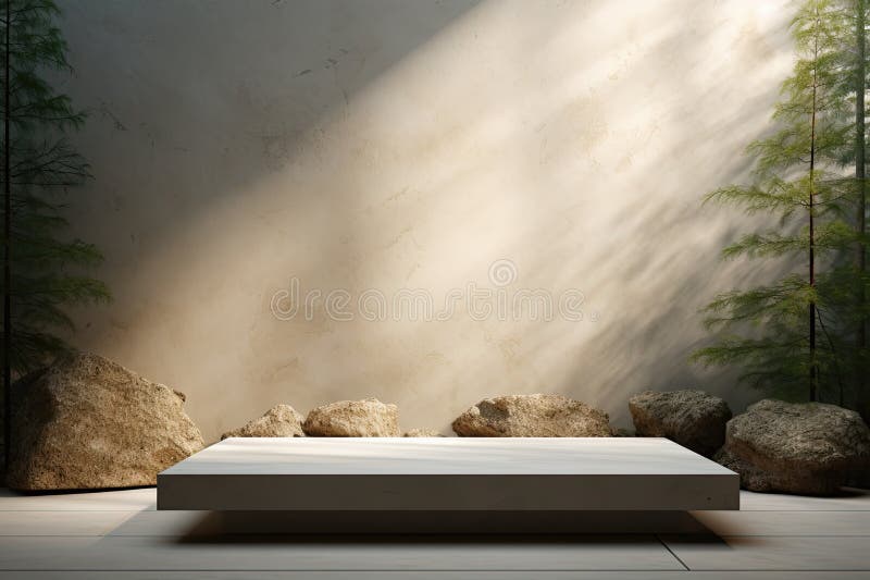 Interior Mock Up, Simple Background, Daylight from Windows, Abstract ...