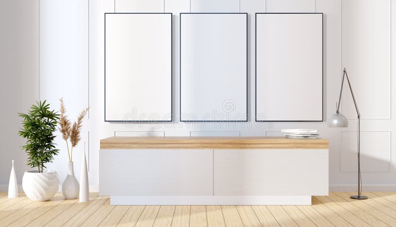 Interior Mock Up and Template Design for Idea Stock Illustration ...