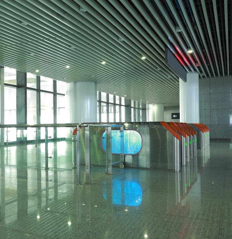 Interior of the Modern Architectural at Automatic Fare Gate Stock Image ...
