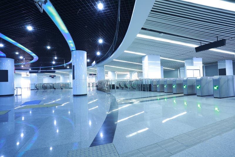 Interior of the Modern Architectural in Subway Stock Photo - Image of ...