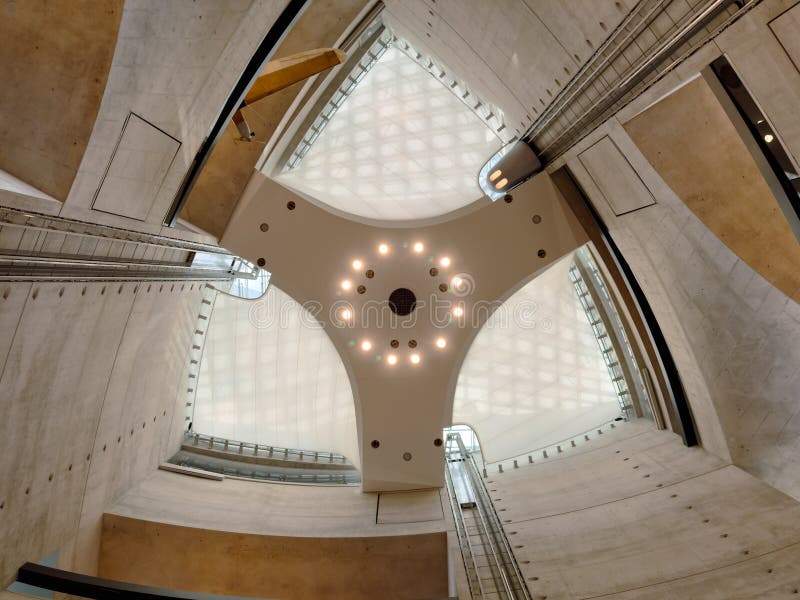 Interior of Modern Atrium stock photo. Image of composition - 327843866