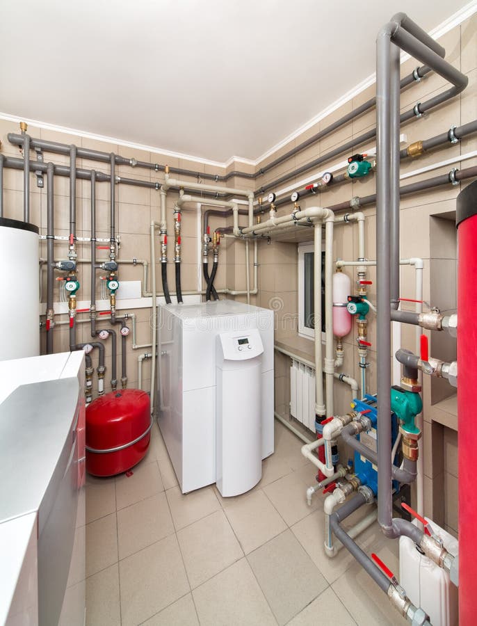 Interior of Modern Boiler with a Boiler in a Deep Well Pump Stock Image ...