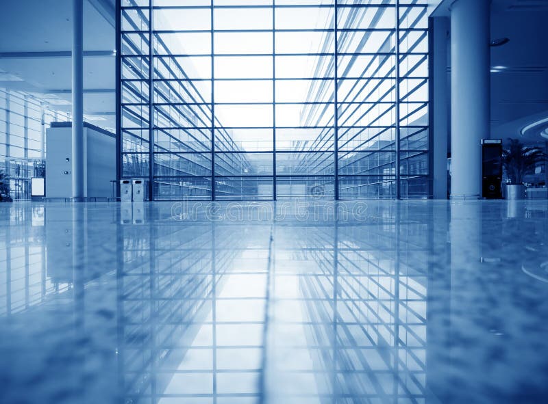 Interior of Modern Building Stock Photo - Image of panorama, hallway ...