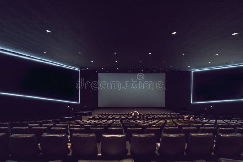 Interior of the Modern Cinema with Seats Stock Image - Image of film ...