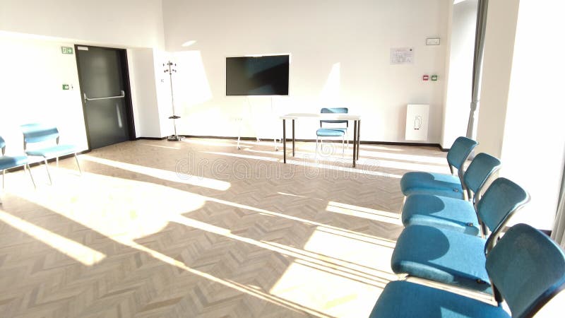 Interior of Modern Conference Room. Modern College Study Room. Clean ...