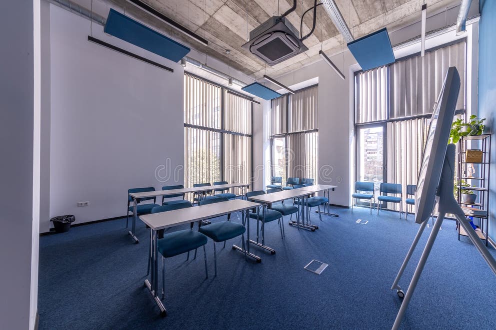 Interior of Modern Conference Room. Modern College Study Room. Clean ...