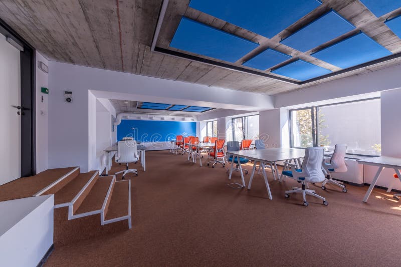 Interior of Modern Conference Room. Modern College Study Room. Clean ...