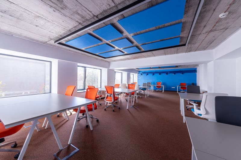 Interior of Modern Conference Room. Modern College Study Room. Clean ...