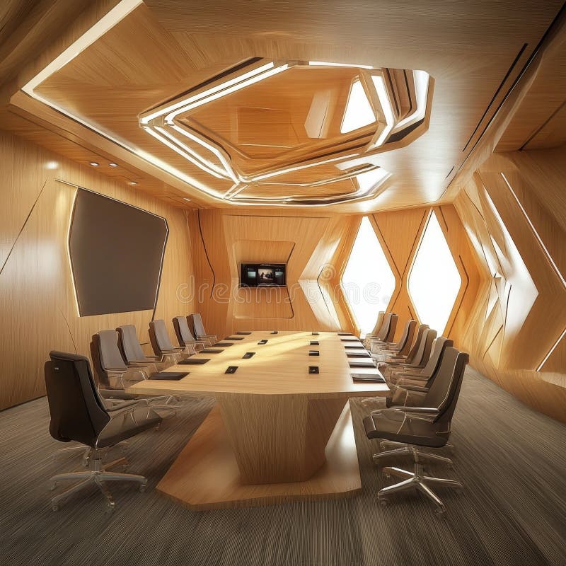 Interior of a Modern Conference Room. 3d Render, 3d Illustration Stock ...