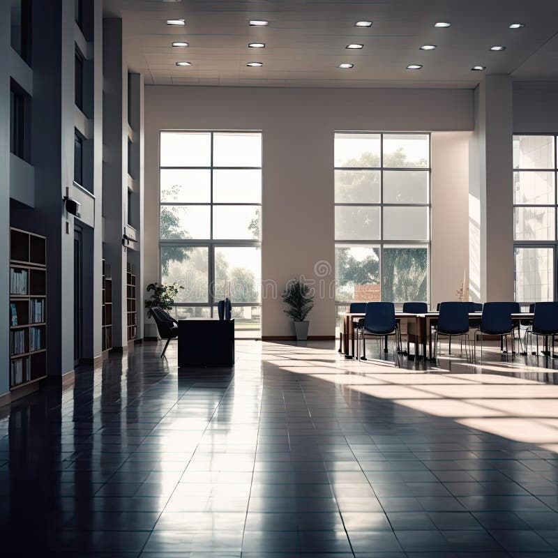 Interior of Modern Conference Room with Large Windows Stock ...