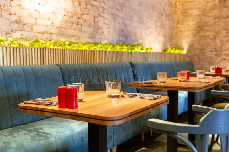 Interior of a Modern Cozy French Restaurant Stock Image - Image of cozy ...