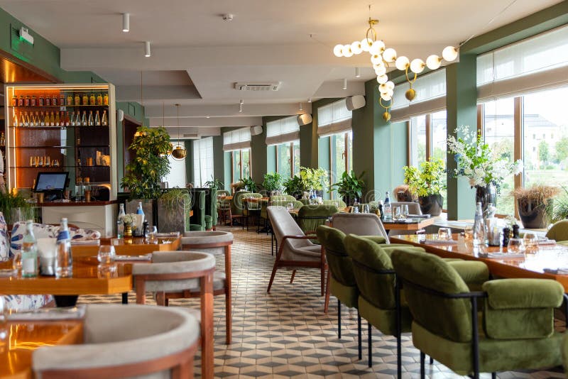 Interior of Modern Cozy Italian Restaurant Editorial Photography ...