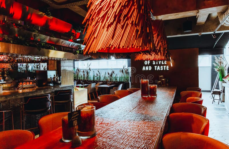 Interior of a Modern Cozy Swedish Restaurant Editorial Image - Image of ...