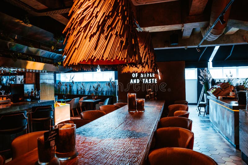 Interior of Modern Cozy Swedish Restaurant Editorial Stock Image ...