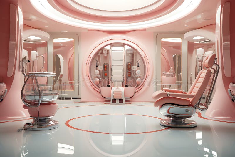 Interior of a Modern Dental Clinic. 3d Render Illustration Stock ...