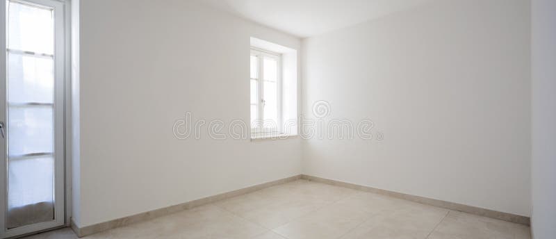 Interior of Modern Empty Apartment, Empty White Room Stock Image ...