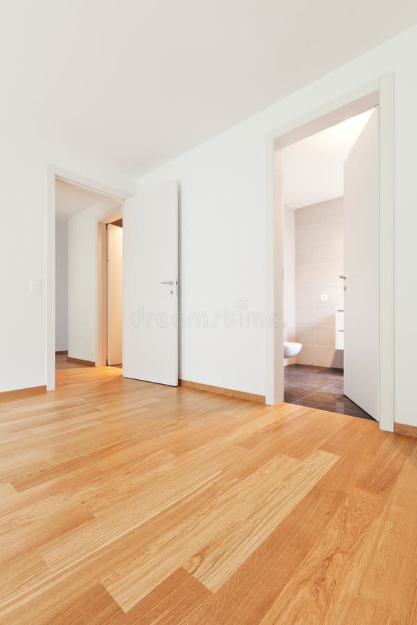 Interior Modern Empty Flat, Apartment Stock Image - Image of doors ...