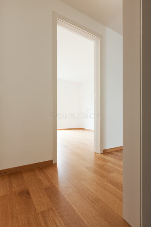 Interior Modern Empty Flat, Apartment Stock Photo - Image of house ...