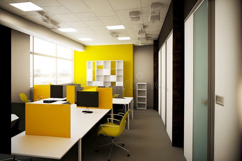 Interior of Modern Empty Recreation Area for Employees of Small Office ...