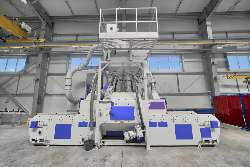 Interior of a Modern Factory. a Bright Large Workshop, Inside There is ...