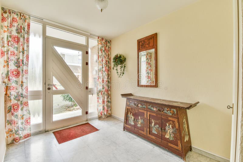Long Corridor in Modern Apartment Stock Photo - Image of hall, glow ...