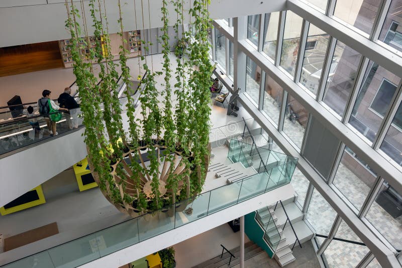 Interior Modern Forum Building Groningen Building with Escalators ...