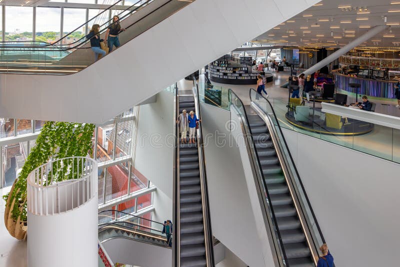 Interior Modern Forum Building Groningen Building with Escalators ...