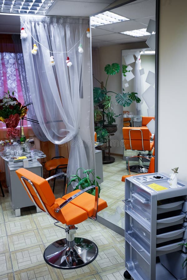 Modern hair salon stock photo. Image of style, fashion - 4322542