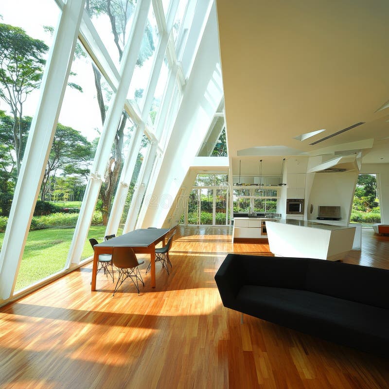 The Interior of this Modern Home is Characterized by Minimalist Decor ...