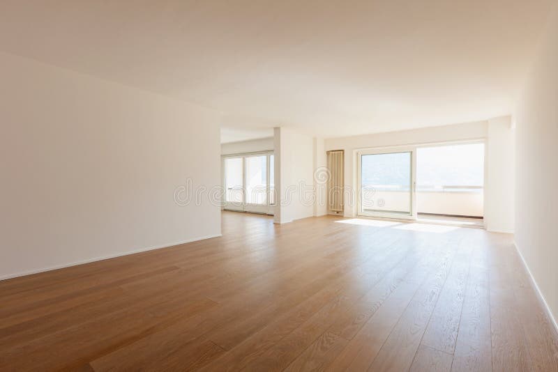 Interior of Empty Apartment. Stock Photo - Image of terrace, home: 96328150