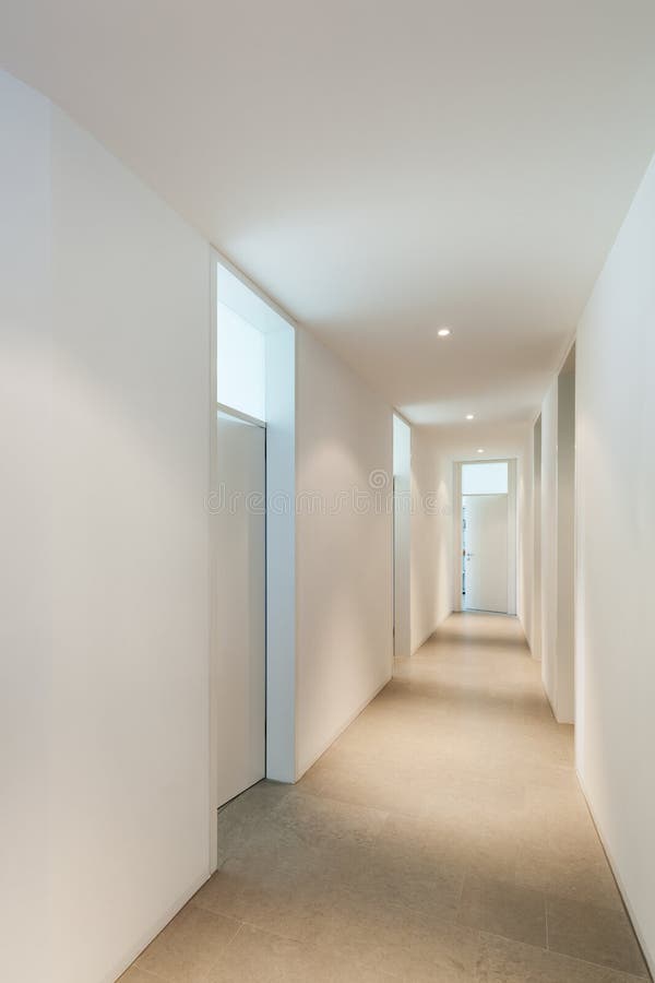 Corridor of a modern house stock photo. Image of elegant - 78908076