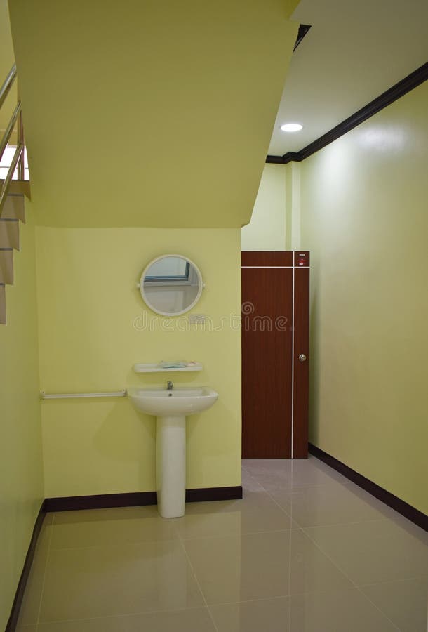 Interior of a Modern House, Toilet and Corridor. Stock Photo - Image of ...