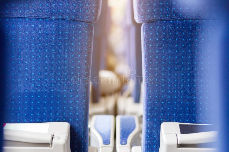 Interior of Modern Intercity Express Train. Back View of Wide ...