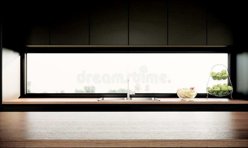 Modern Kitchen Interior Design 3d Animation Video 4k Stock Illustration ...