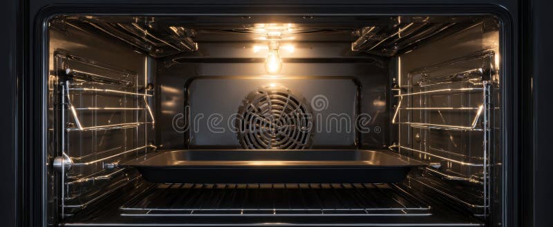The Interior of a Modern Kitchen Oven with a Baking Tray Inside..AI ...