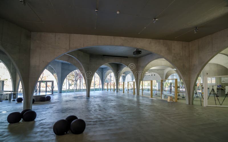 Interior of modern library stock image. Image of entry - 37986805