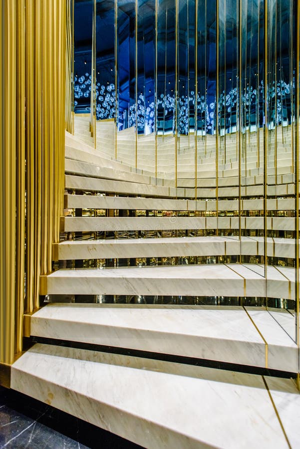 Stairs in Modern Restaurant Stock Image - Image of pattern, restaurant ...