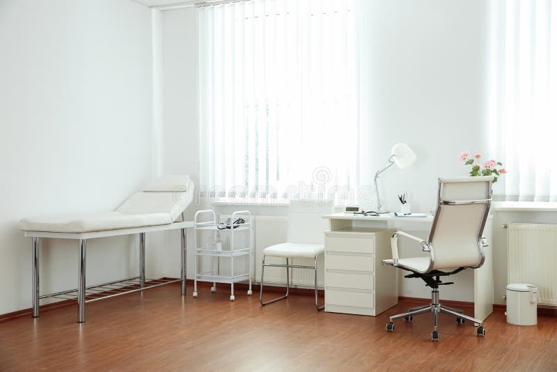 Interior of Medical Office with Doctor`s Workplace Stock Image - Image ...