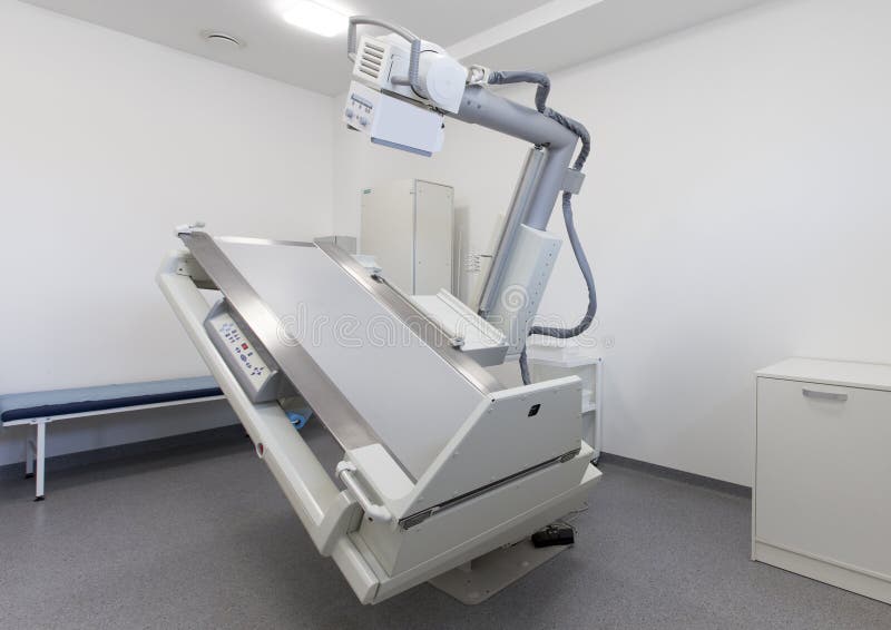 Interior of Modern Medical Room with Automatic X-ray Equipment Stock ...