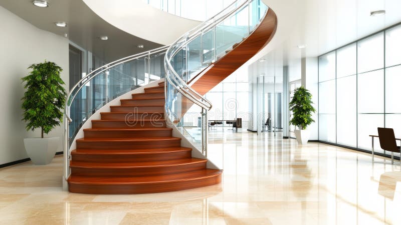 The Interior of this Modern Office Boasts a Striking Wooden Spiral ...