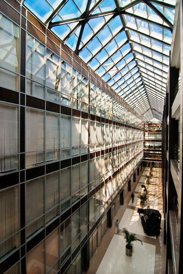 Interior of Modern Office Building Stock Photo - Image of center ...